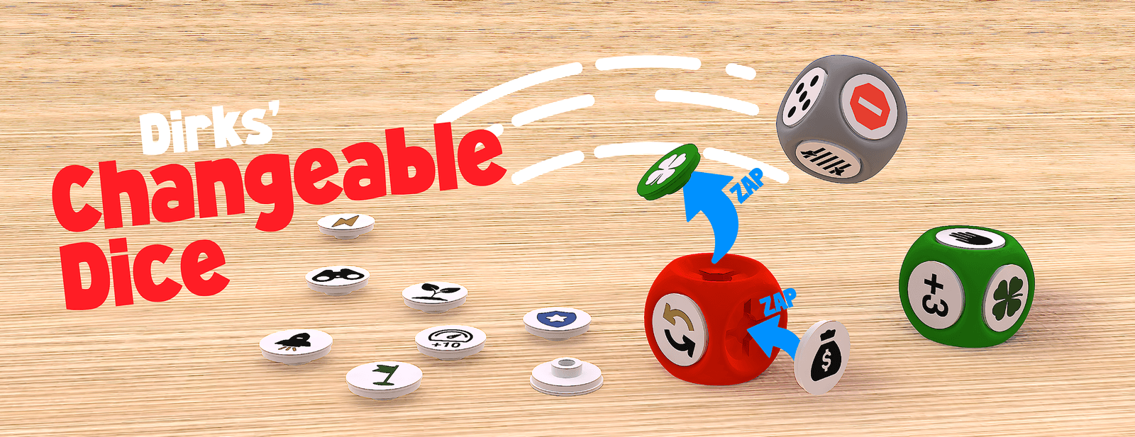 ZAP Dice Changeable Dice Board Game System